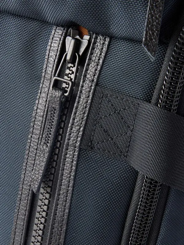 MASTER-PIECE CO Rise Leather And Canvas-trimmed Cordura® Mastertex Backpack