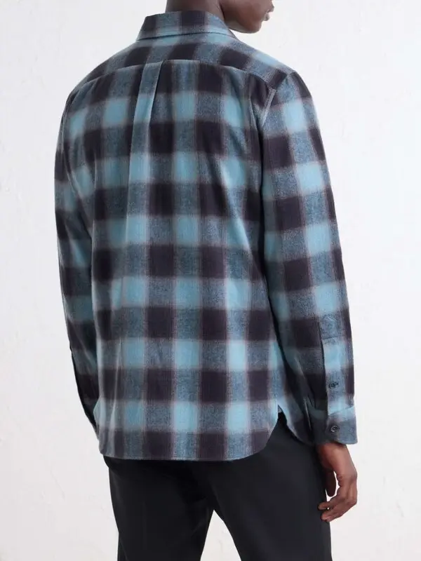 TOM FORD Checked Cotton-flannel Shirt