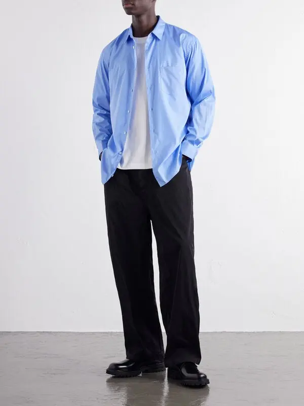 Comme Des Garçons Cotton-poplin Shirt - Blue