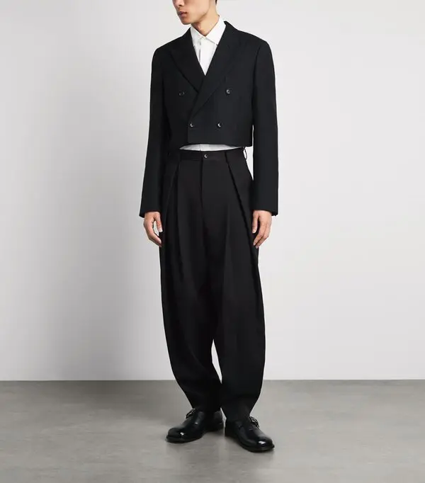 Comme Des Garçons Wool Pleated Trousers