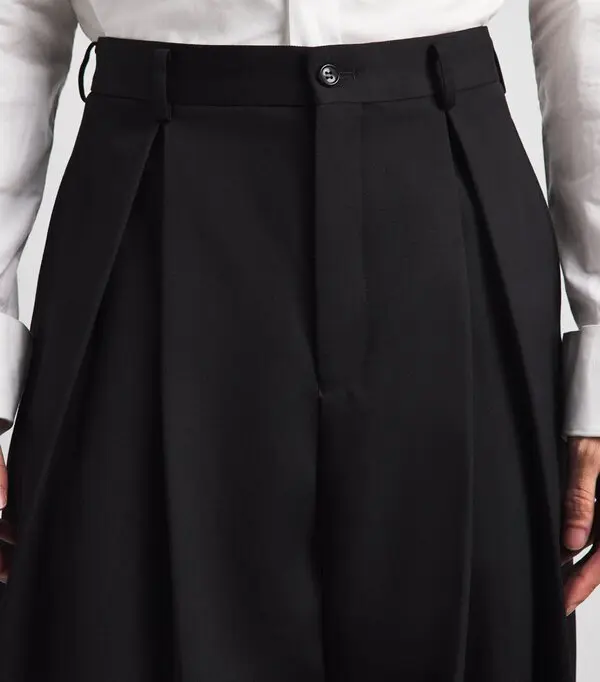 Comme Des Garçons Wool Pleated Trousers