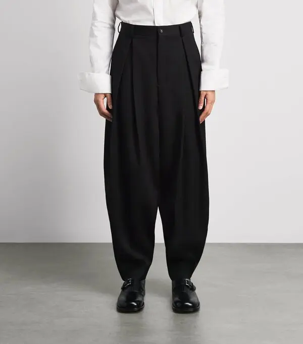 Comme Des Garçons Wool Pleated Trousers