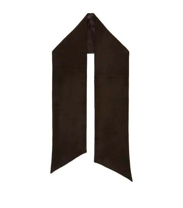 Max Mara Lambskin Scarf - Brown