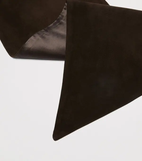 Max Mara Lambskin Scarf - Brown