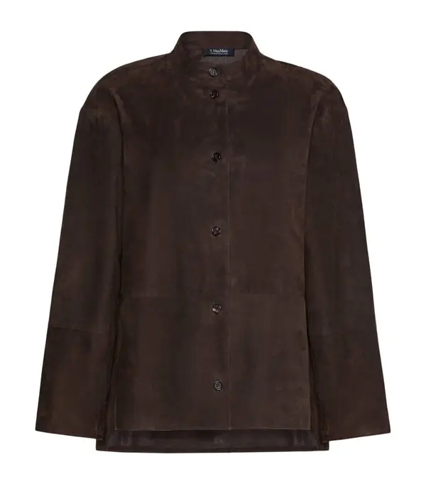 Max Mara Suede Stand-collar Jacket