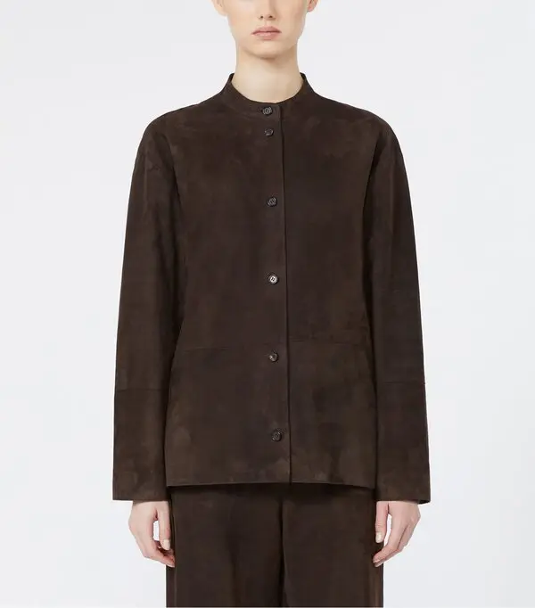 Max Mara Suede Stand-collar Jacket