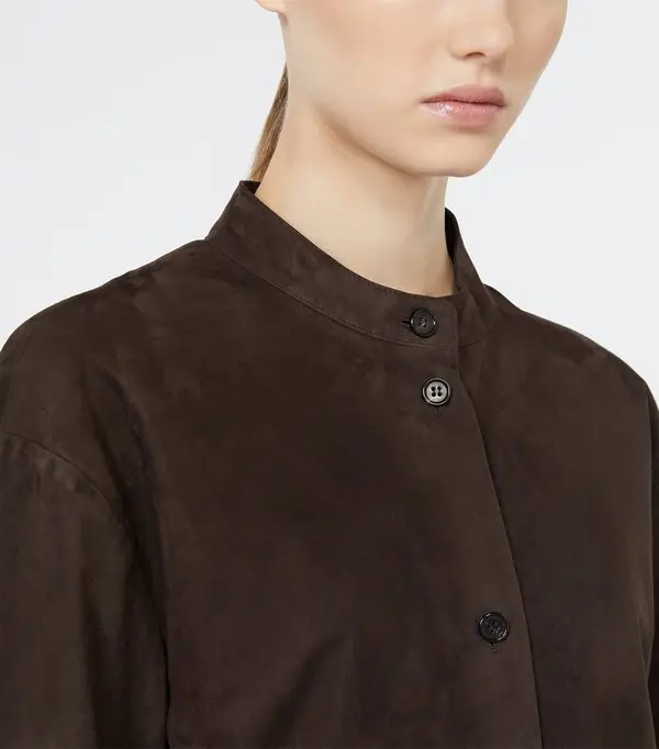 Max Mara Suede Stand-collar Jacket