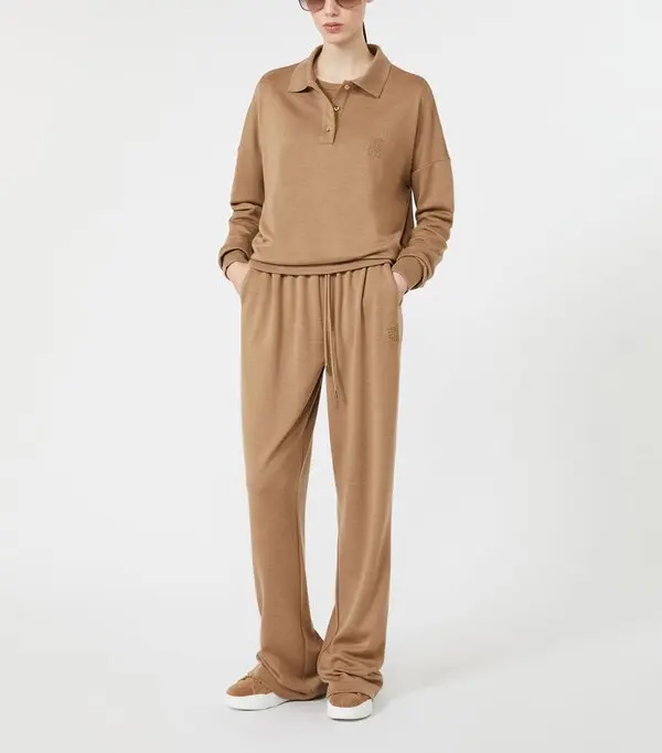 Max Mara Virgin Wool Collared Sweater - Beige