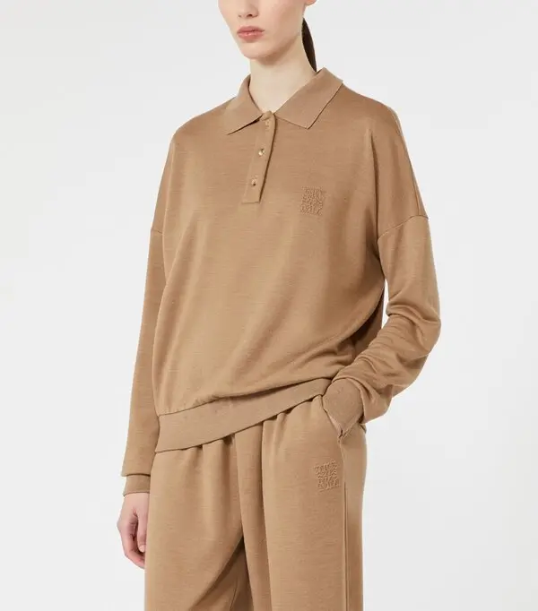 Max Mara Virgin Wool Collared Sweater - Beige