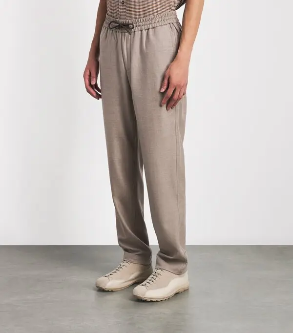 Sease Stretch-virgin Wool Mindset Drawstring Trousers