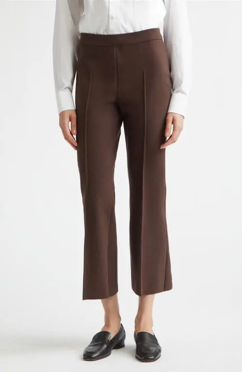 HIGH SPORT Geo Kick Flare Cropped Pants - Chocolate