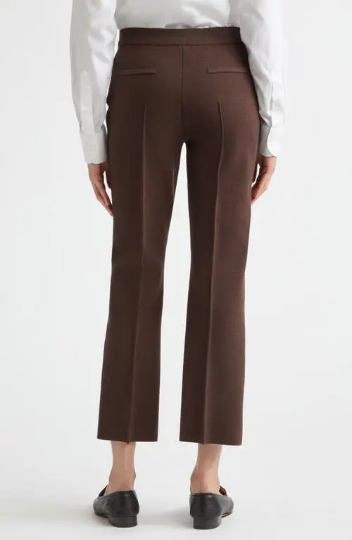 HIGH SPORT Geo Kick Flare Cropped Pants - Chocolate