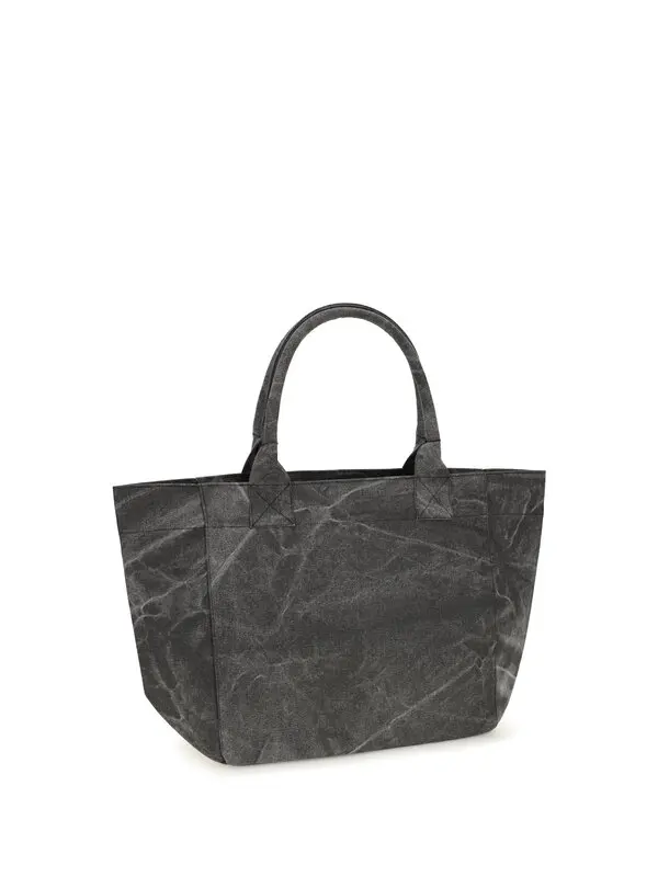 GANNI Medium Trapeze Flower-print Shopping Bag - Gray