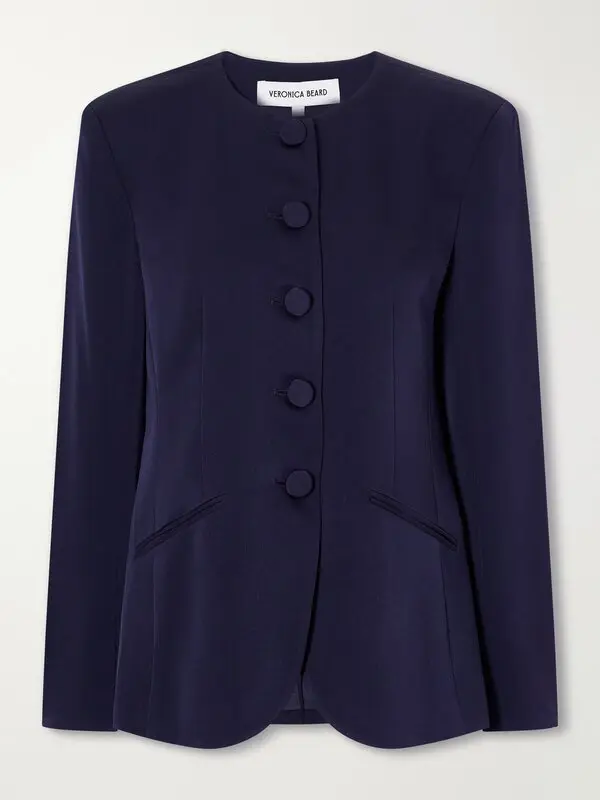 Veronica Beard Wryllen Crepe Blazer - Blue