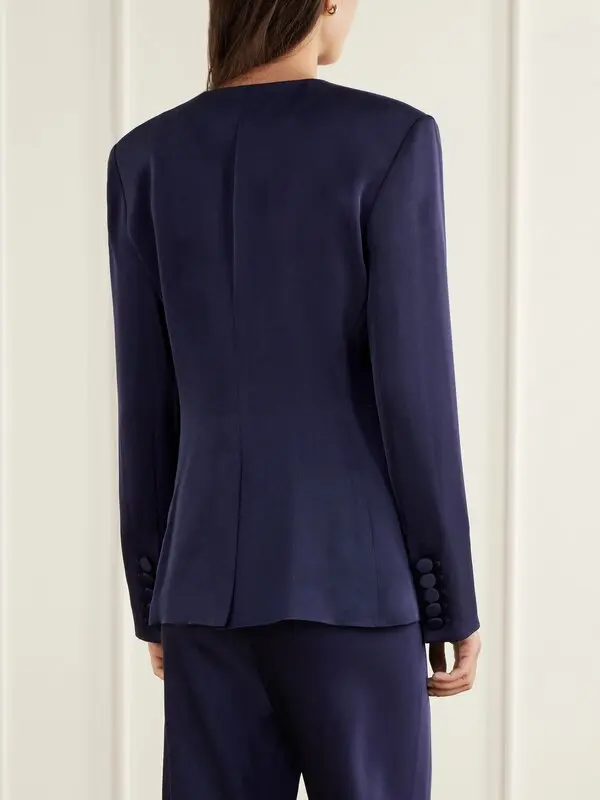 Veronica Beard Wryllen Crepe Blazer - Blue