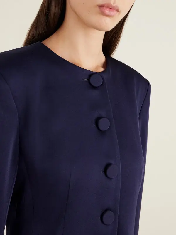 Veronica Beard Wryllen Crepe Blazer - Blue