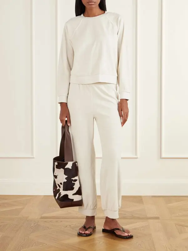 Suzie Kondi Tilos Cotton-blend Velvet Sweatshirt