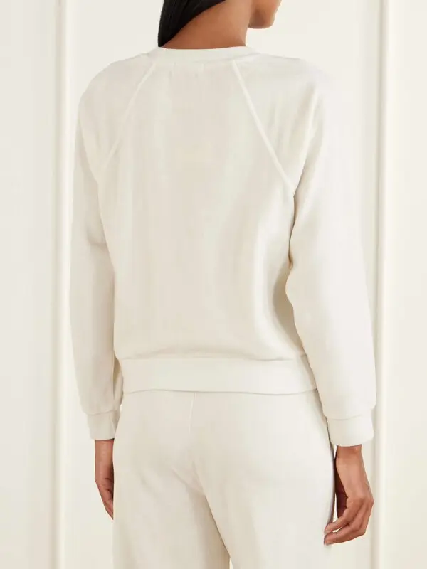 Suzie Kondi Tilos Cotton-blend Velvet Sweatshirt