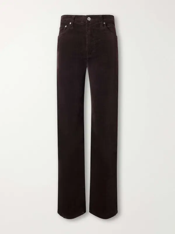 Citizens Of Humanity Palma Cotton-blend Corduroy Straight-leg Pants - Brown
