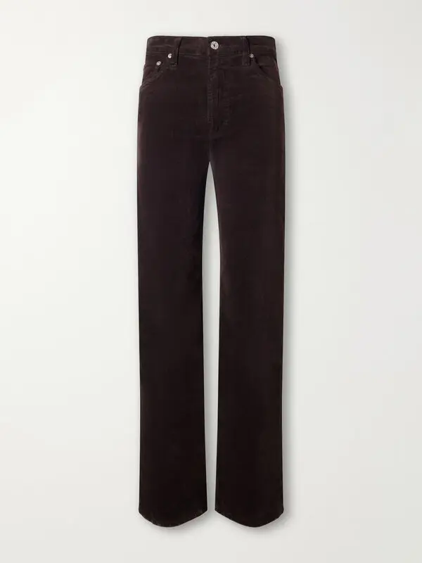 Citizens Of Humanity Palma Cotton-blend Corduroy Straight-leg Pants - Brown