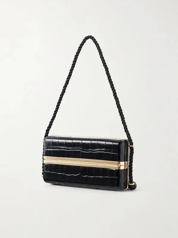 Simkhai Roma Croc-effect Leather Shoulder Bag