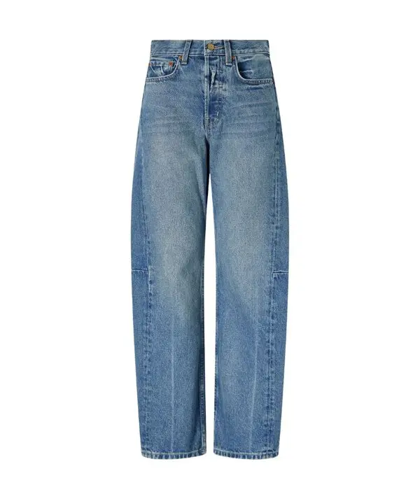 B Sides Slim Lasso High-rise Wide-leg Jeans - Blue