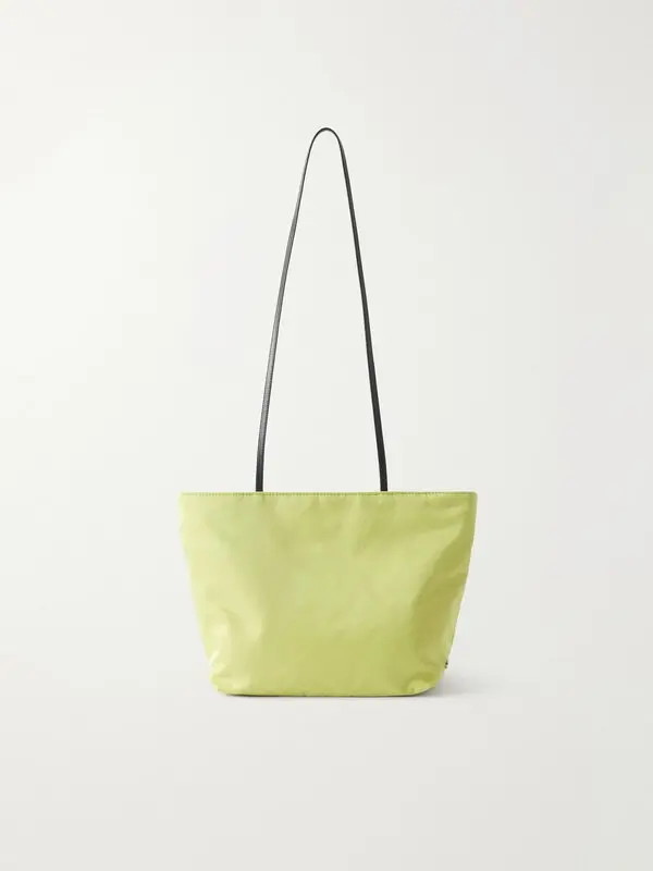 VALESQUE Leather-trimmed Satin Shoulder Bag