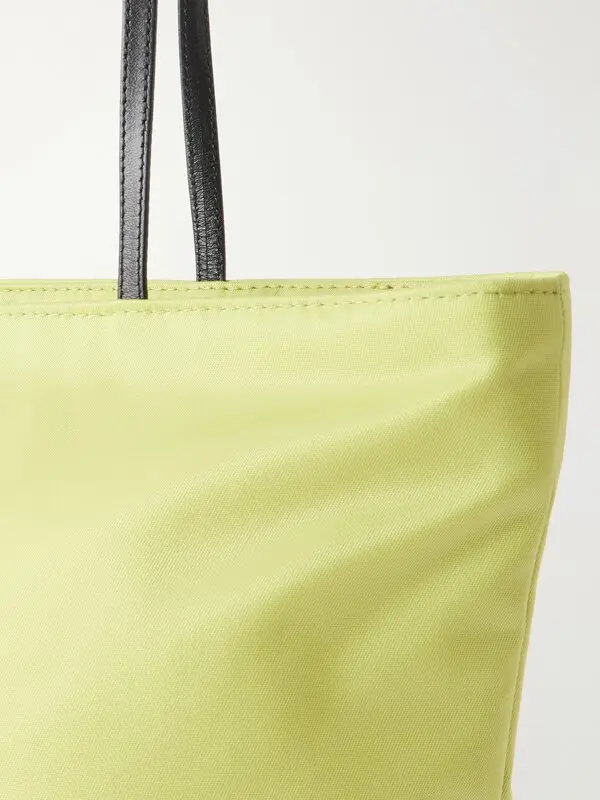 VALESQUE Leather-trimmed Satin Shoulder Bag