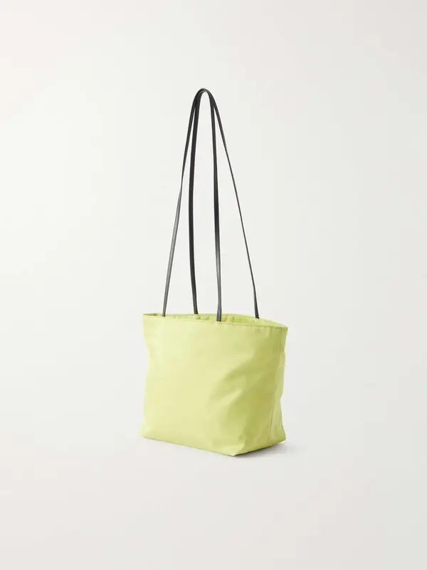 VALESQUE Leather-trimmed Satin Shoulder Bag