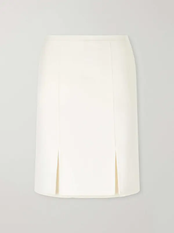 Loulou De Saison Judy Wool And Cashmere-blend Midi Skirt