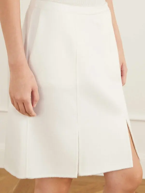 Loulou De Saison Judy Wool And Cashmere-blend Midi Skirt