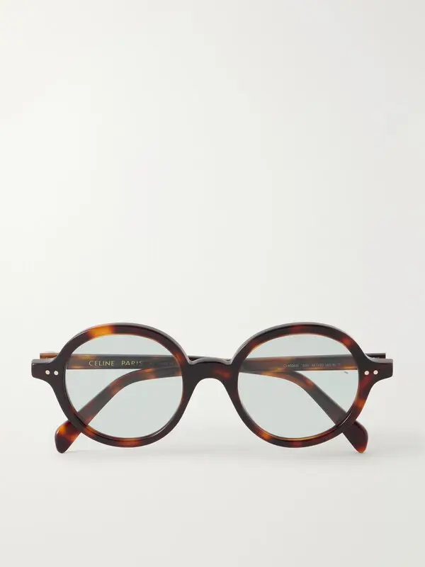 Celine Circle Round-frame Acetate Sunglasses - Tortoiseshell