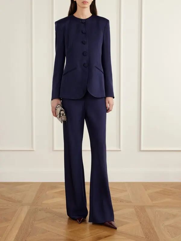 Veronica Beard Braddok Cady Straight-leg Pants