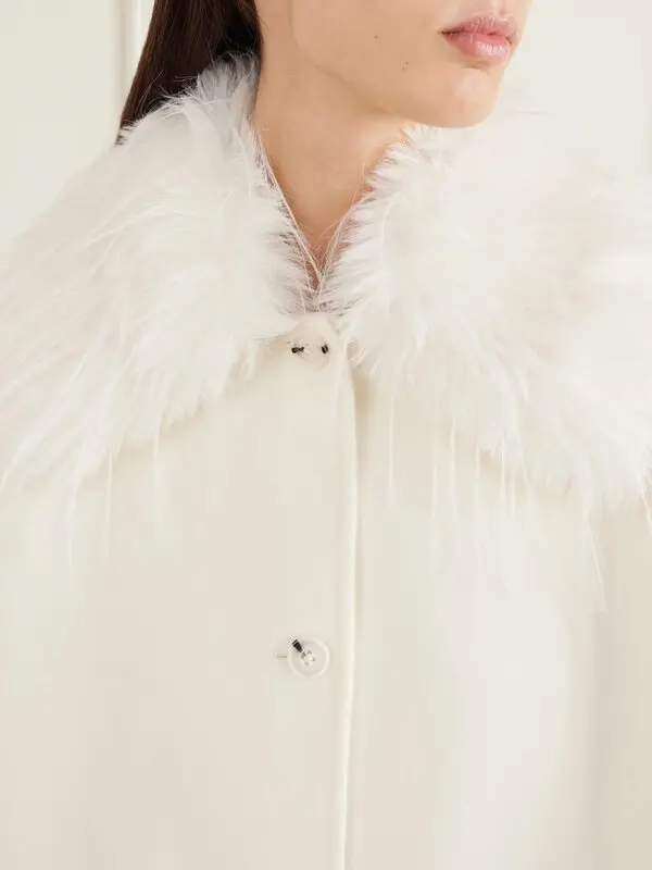 Loulou De Saison Rafe Plush-trimmed Wool And Cashmere-blend Coat