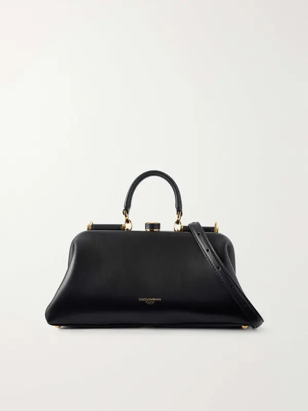 Dolce & Gabbana Grandma Medium Plongé Nappa Leather Shoulder Bag - Black