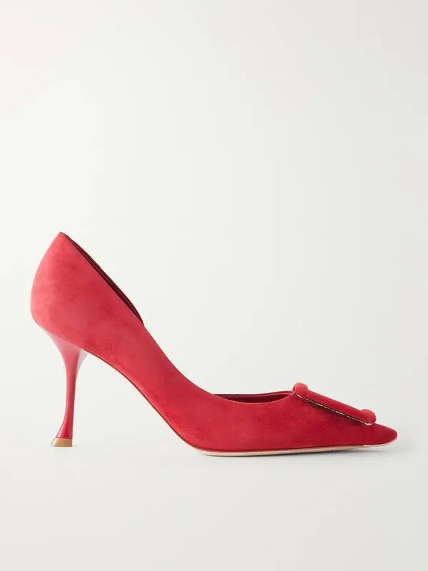 ROGER VIVIER Viv In The City 85 Suede Pumps