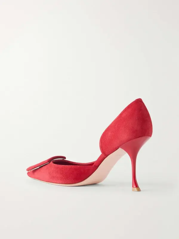 ROGER VIVIER Viv In The City 85 Suede Pumps