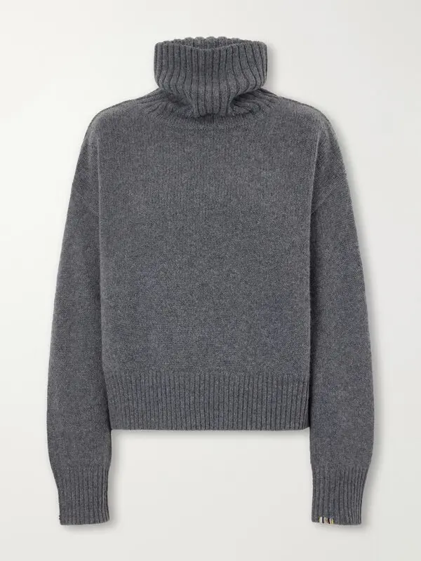 Extreme Cashmere Crop Xtra Cashmere Turtleneck - Gray