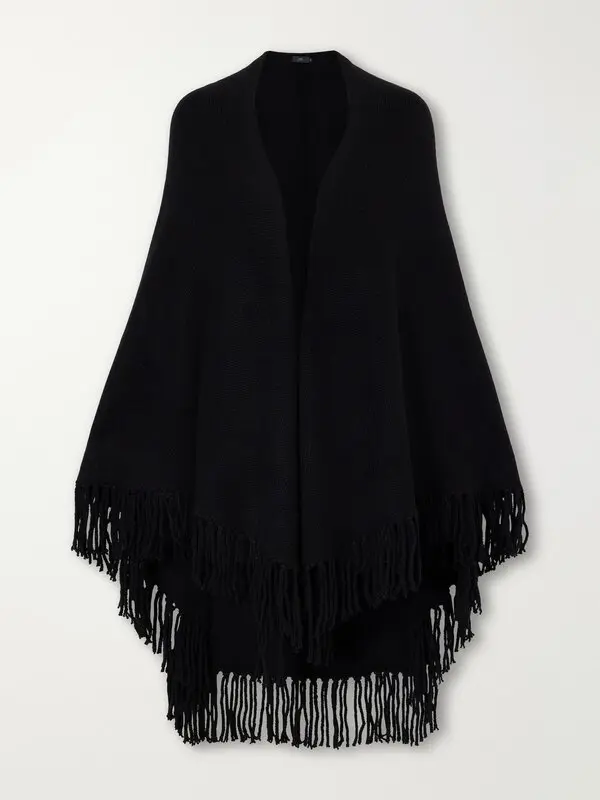 Arch4 Fringed Cashmere Wrap - Black