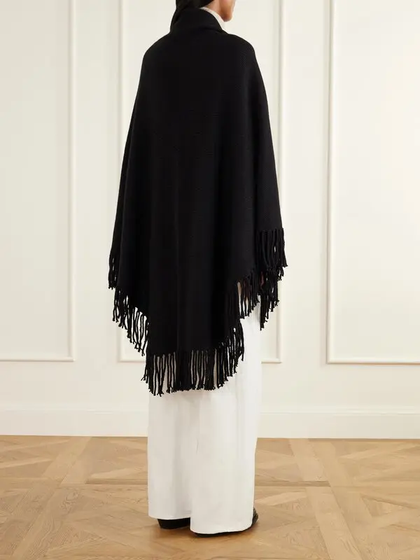 Arch4 Fringed Cashmere Wrap - Black