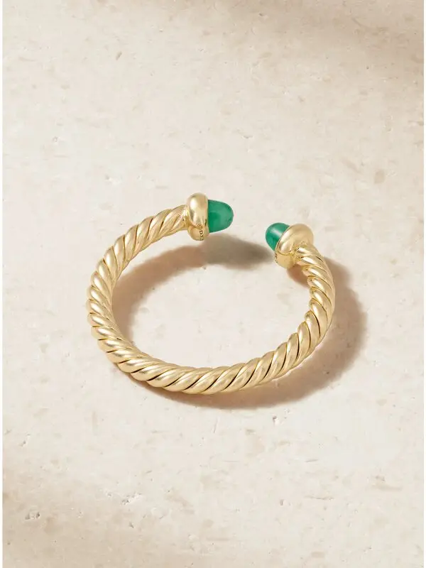 David Yurman Micro Cablespira® Flex 18-karat Emerald Ring