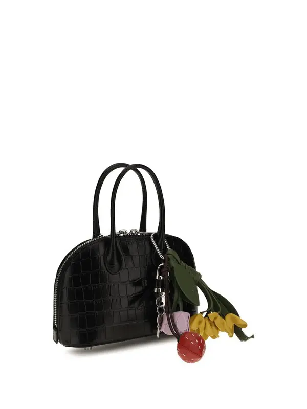 SELF-PORTRAIT Toast Crocodile-effect Leather Handbag