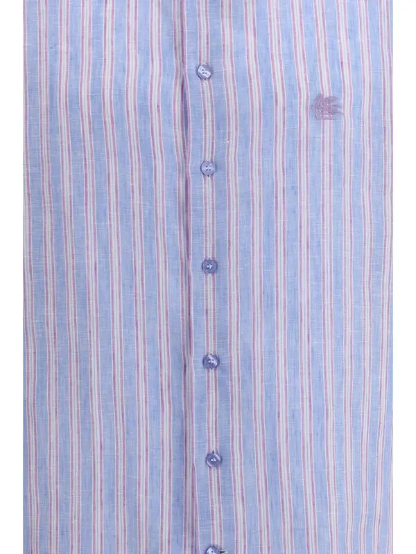 Etro Striped Linen Shirt - Multicolor