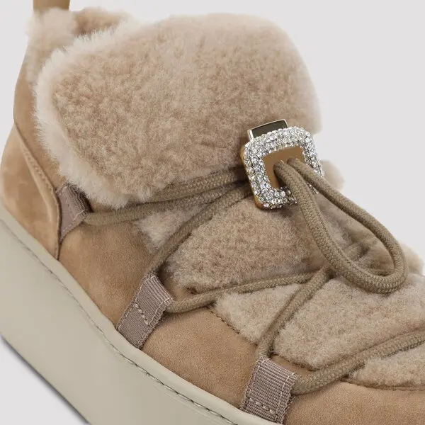 ROGER VIVIER Snow Lace Up Fur
