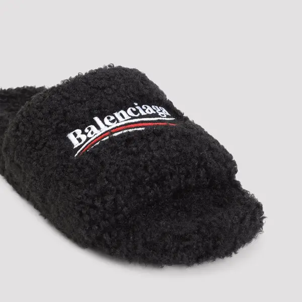 Balenciaga Blenciaga Furry Fake Slide - Black