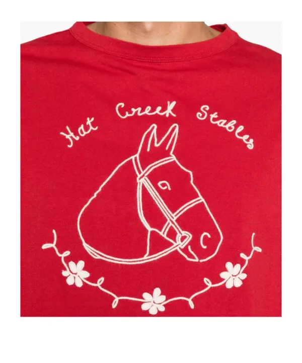 BODE Stables Graphic-print Three-quarter-sleeve T-shirt
