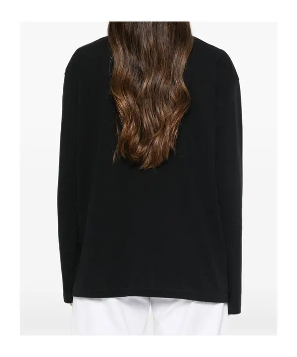 Jacquemus Logo-print Long-sleeve T-shirt - Black