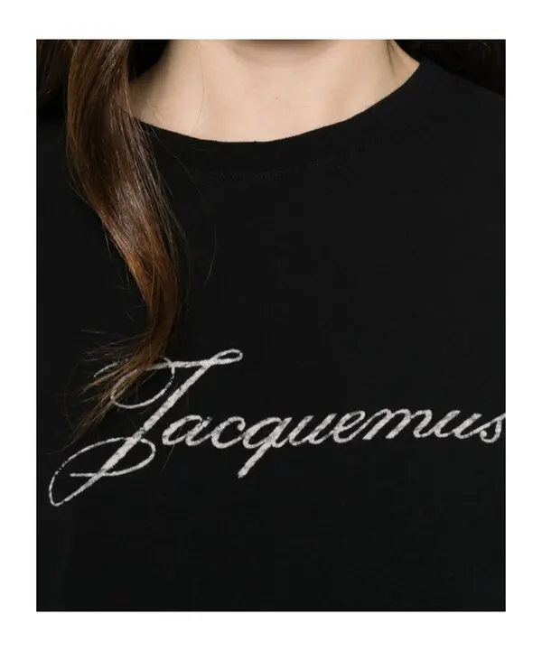 Jacquemus Logo-print Long-sleeve T-shirt - Black