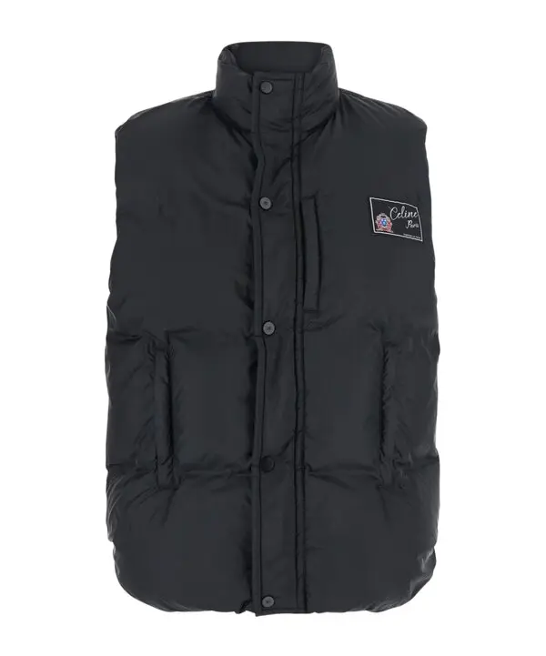 Celine Sleeveless Puffer Jacket In Light Nylon