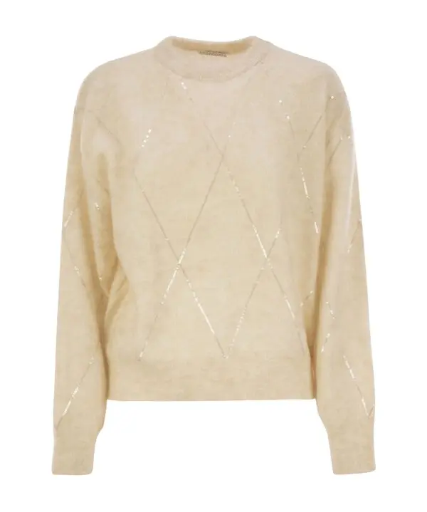 Brunello Cucinelli Sequin Embellished Crewneck Knitted Jumper